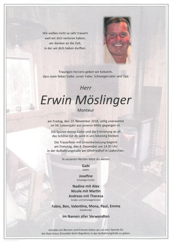 Erwin Möslinger – Bestattung Leitner