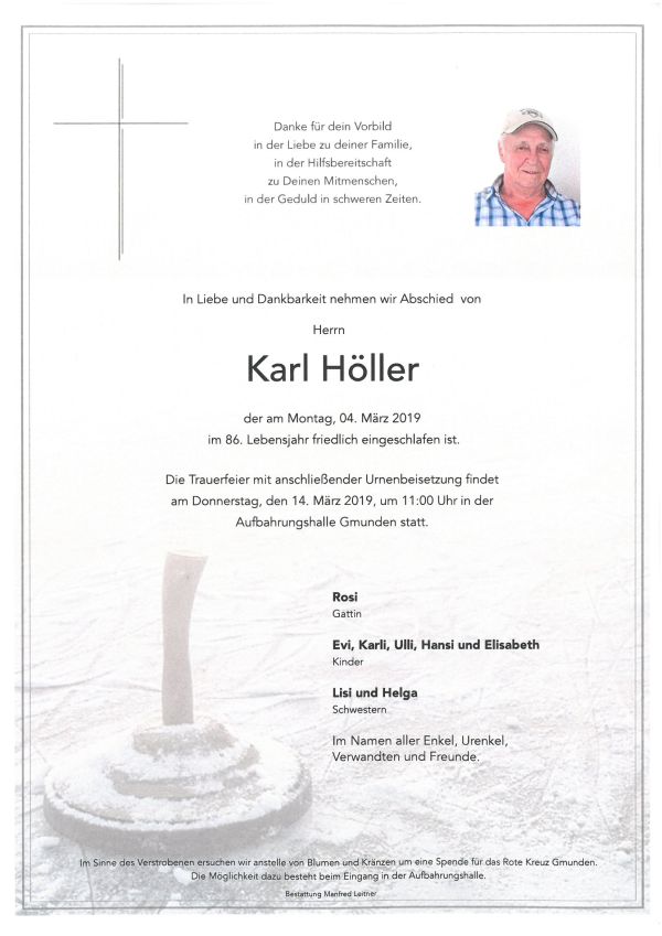 Karl Höller – Bestattung Leitner